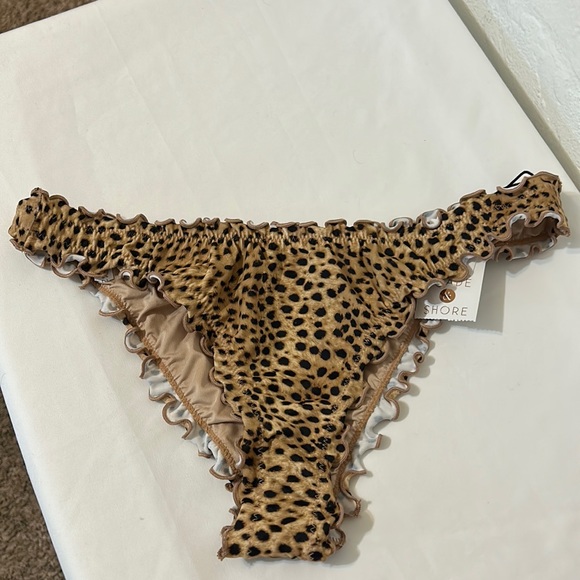 Shade & Shore | Swim | Animal Print High Leg Extra Cheeky Ruffle Bikini ...